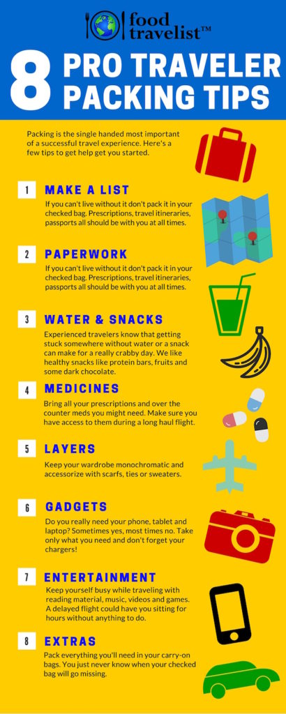 8 Pro Traveler Packing Tips - Food Travelist