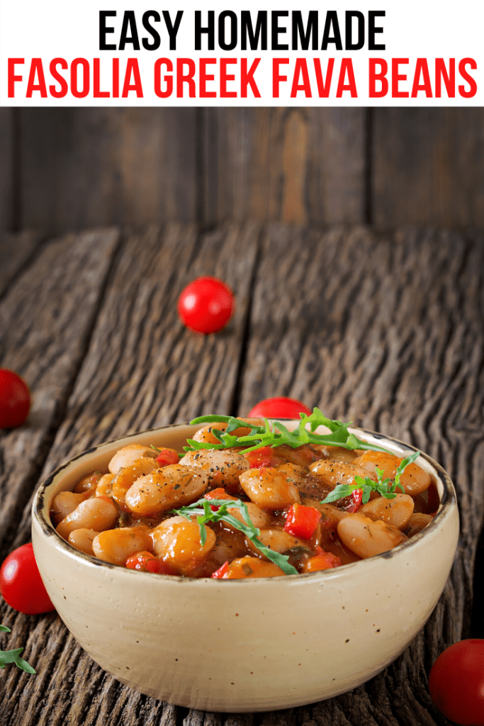 Fasolia - Greek Fava Or Broad Beans With Tomato And Herbs